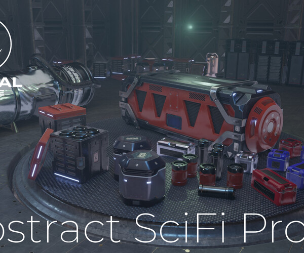 ArtStation - Abstract SciFi Props - Unreal Engine Asset | Game Assets