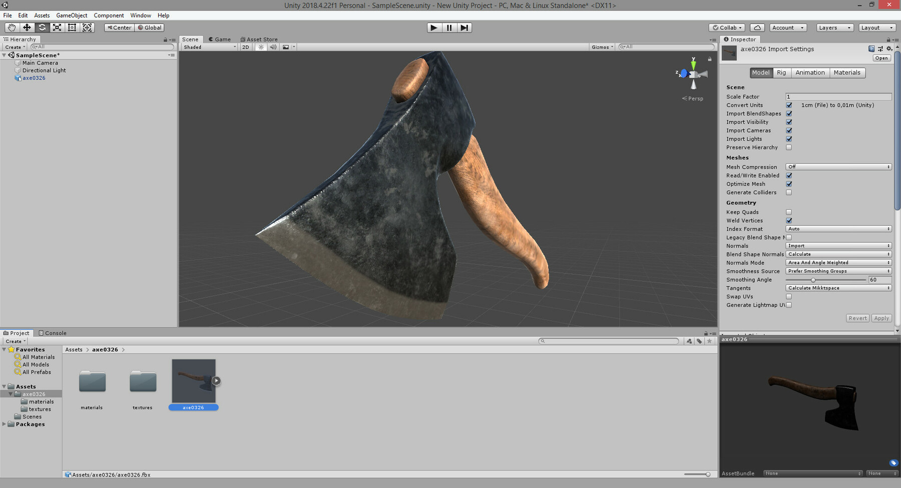 ArtStation - Realistic Axe HD | Resources