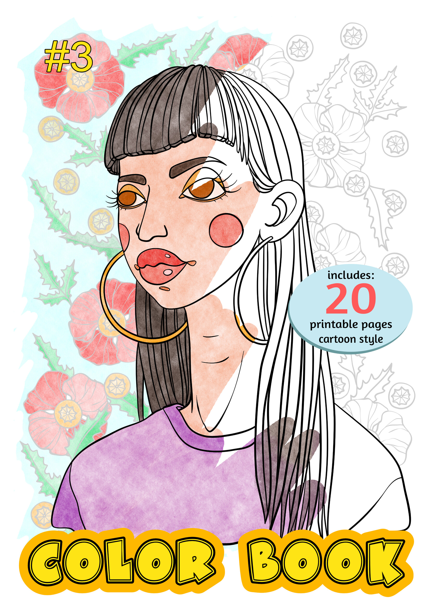 ArtStation - Color Book - portrait - cartoon style- 20 pages | Books ...