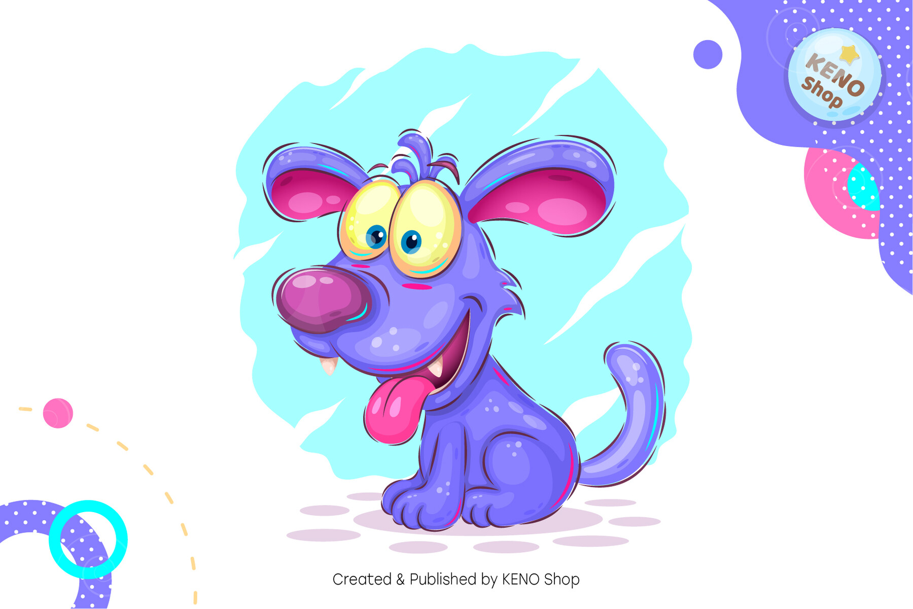 ArtStation - Blue cartoon puppy, dog | Artworks