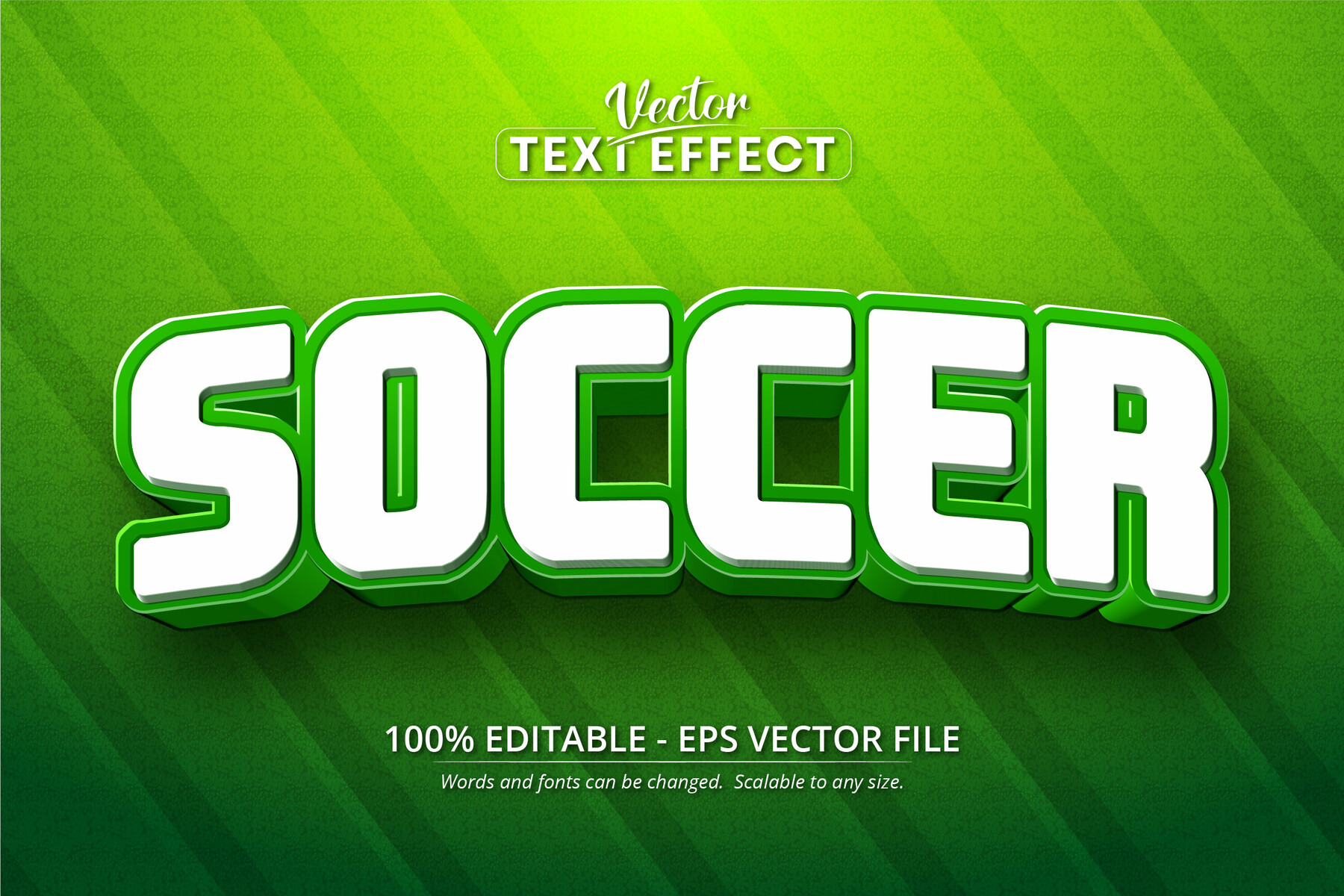ArtStation - Soccer text, cartoon style editable text effect | Artworks