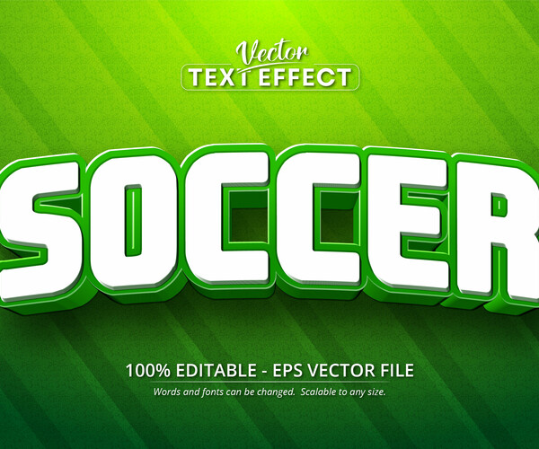 ArtStation - Soccer text, cartoon style editable text effect | Artworks
