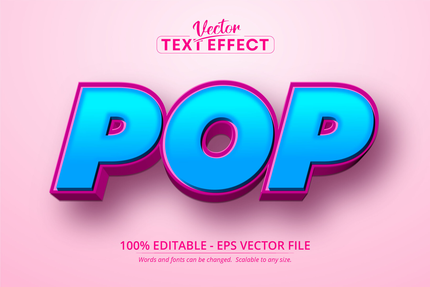 ArtStation - Pop text, cartoon style editable text effect | Artworks