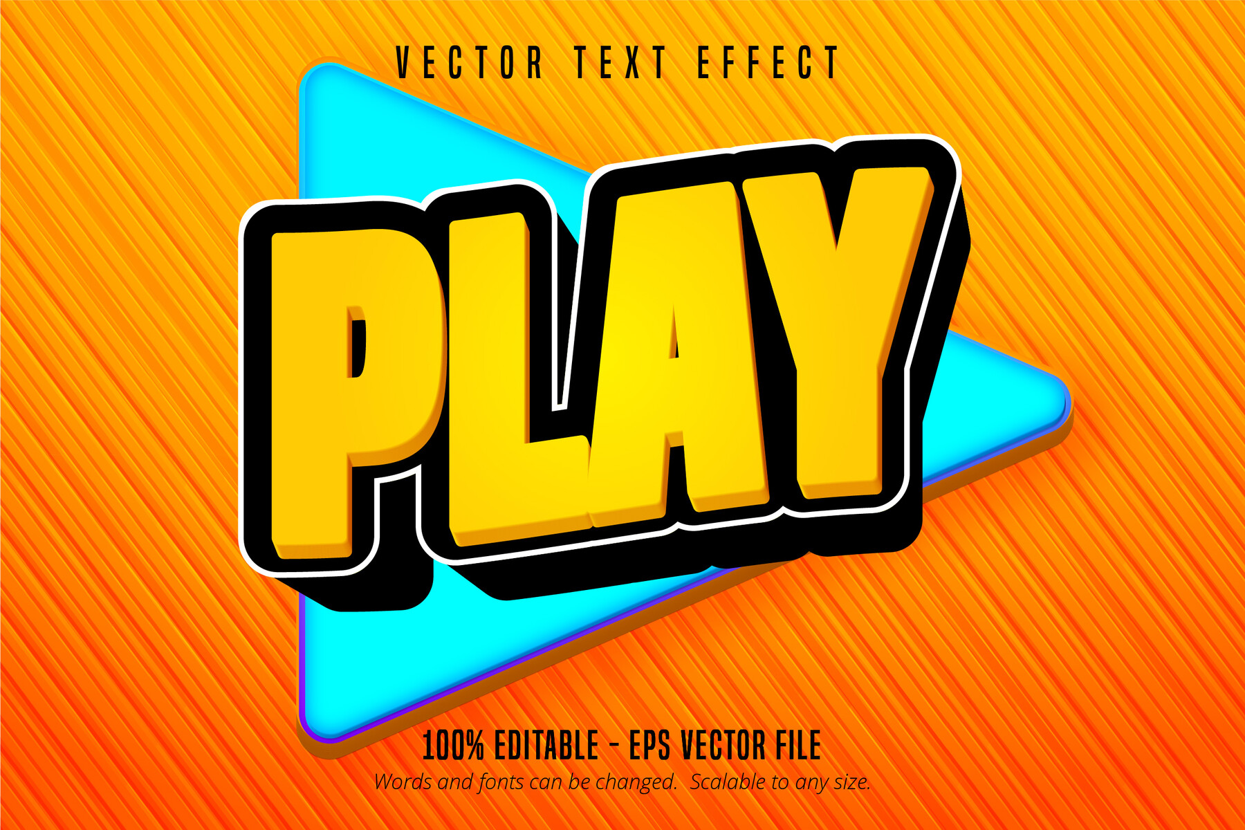 ArtStation - Play text, cartoon game style editable text effect | Artworks