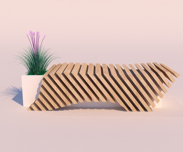 ArtStation - Modern Wooden Bench | Resources