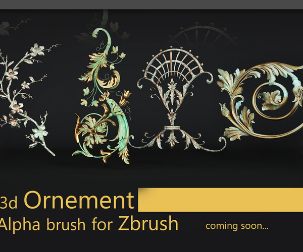 ArtStation - 46 Alpha Brush for ZBRUSH VOL 1.0 | Brushes