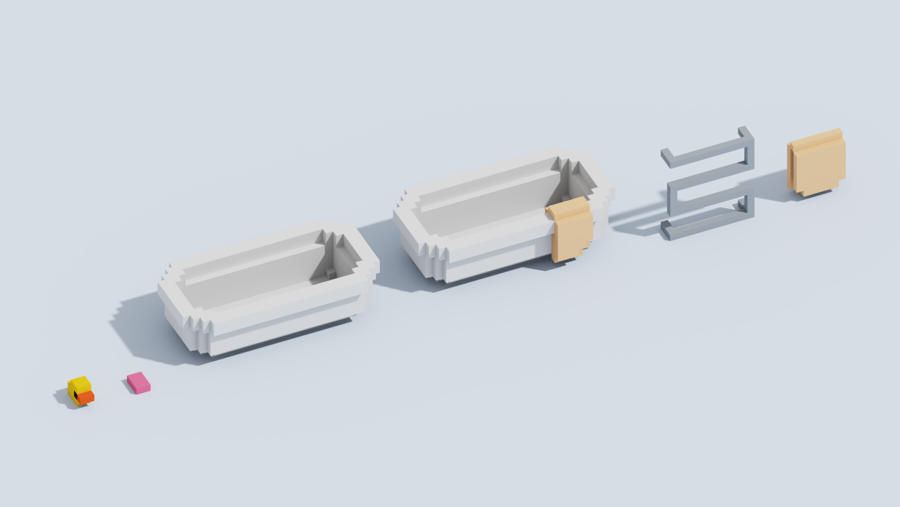 ArtStation - Voxel Bath and Dryer | Resources