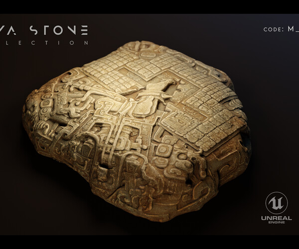 ArtStation - Mayan Stone 01 PBR 4K | Game Assets