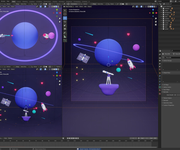 ArtStation - Cosmos - 3D Space illustration | Game Assets