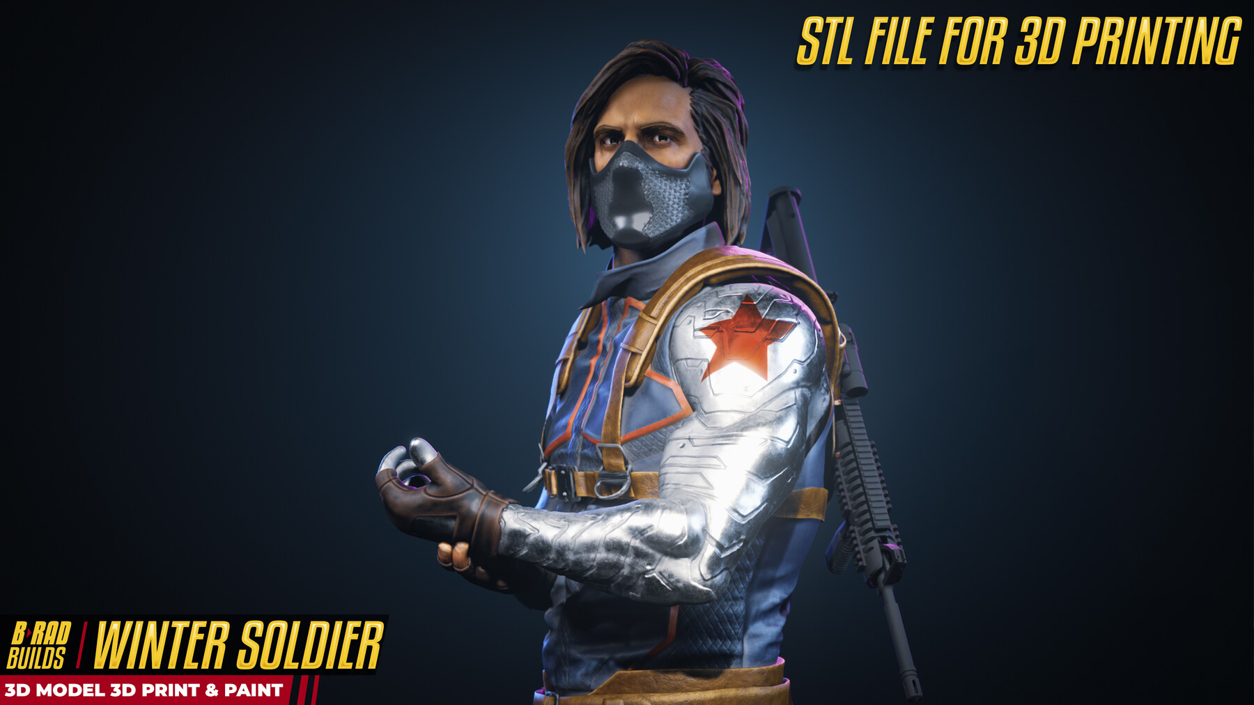 ArtStation - 3D Printable WINTER SOLDIER STL Model | Resources