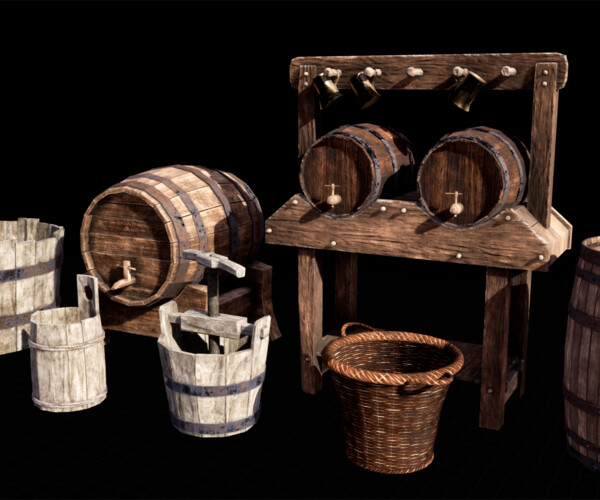 ArtStation - Medieval Town Props vol. 01 | Game Assets