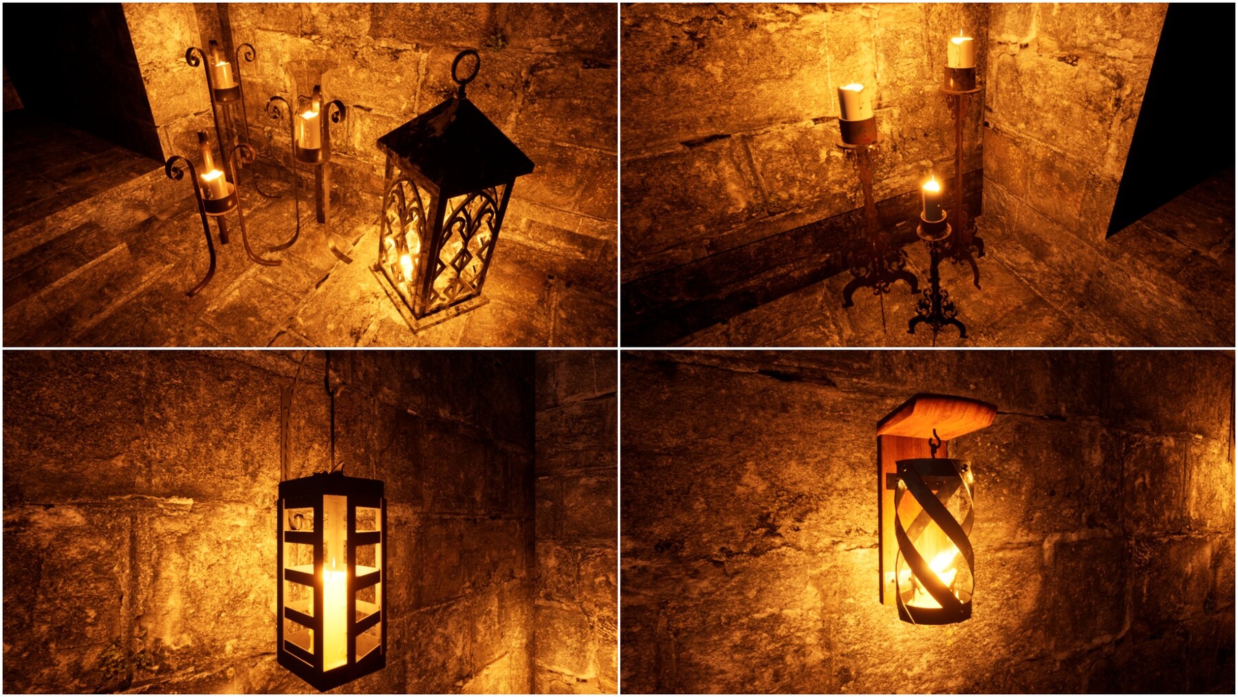 ArtStation - Medieval Fantasy Lamps Pack 01 | Game Assets