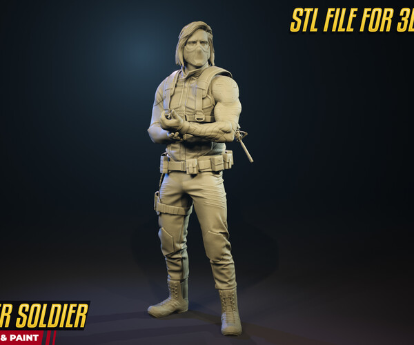ArtStation - 3D Printable WINTER SOLDIER STL Model | Resources