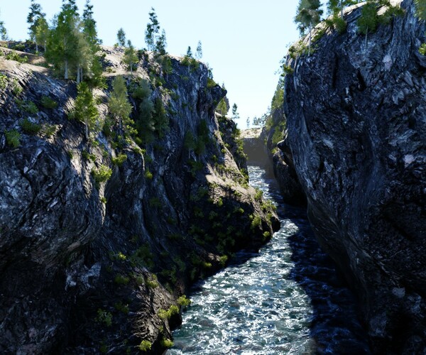 ArtStation - Hidden river in Blender | Resources