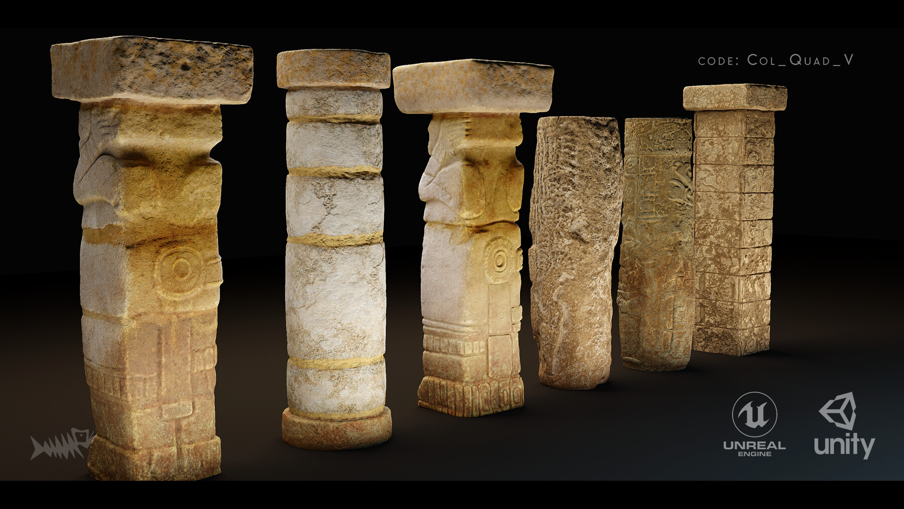 ArtStation - Mayan Stone 04 PBR 4K | Game Assets