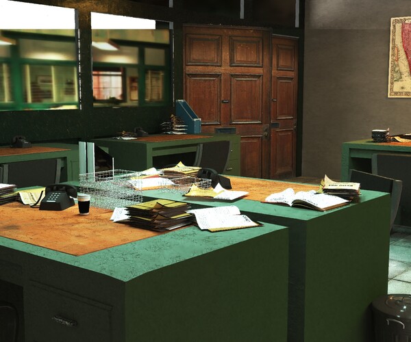 ArtStation - Bureau de police NYPD section criminal | Resources