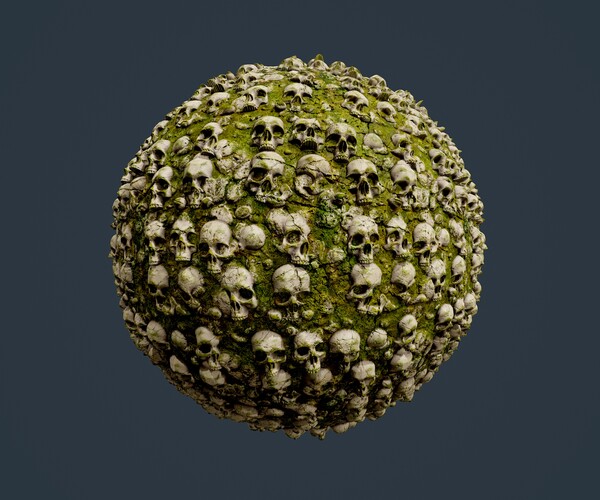 ArtStation - Skull Bones Horror Seamless PBR Textures 08 | Game Assets