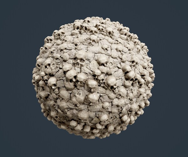 ArtStation - Skull Bones Horror Seamless PBR Texture 27 | Game Assets