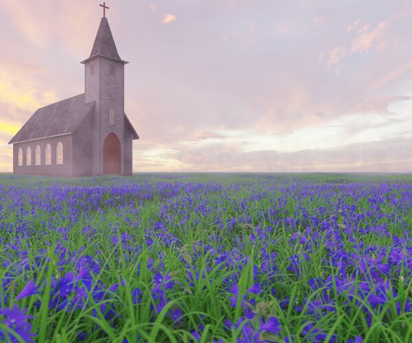 ArtStation - Flower Field Church | Artworks