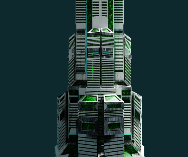 ArtStation - New Victoria - Sci-fi City Buildings Low Poly Kitbash Set Neo Victoria Low-poly 3D ...