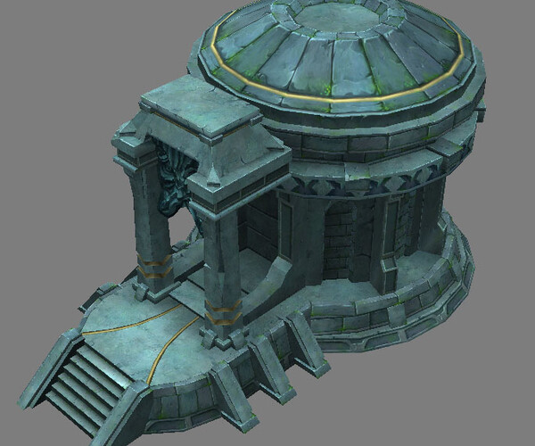 ArtStation - abed Area Arena game model building Temple 01 01 | Game Assets