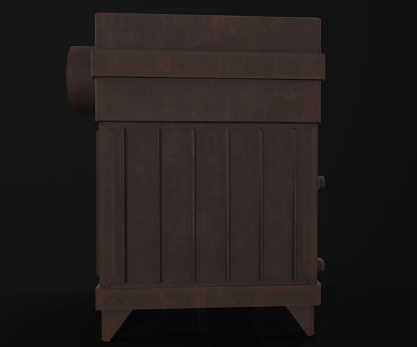 Artstation Cast Iron Furnace Game Assets