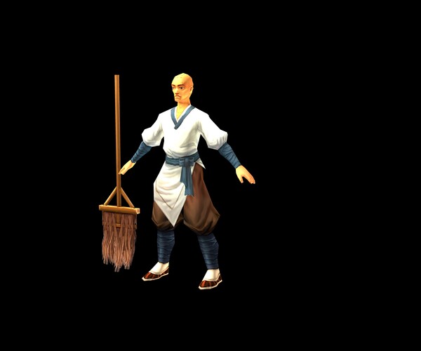 ArtStation - l - Taoist comprehension scene - sweeping monk 01 | Game ...