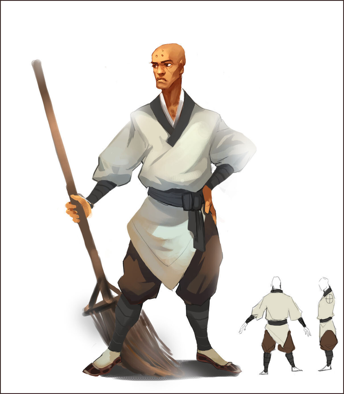 ArtStation - l - Taoist comprehension scene - sweeping monk 01 | Game ...