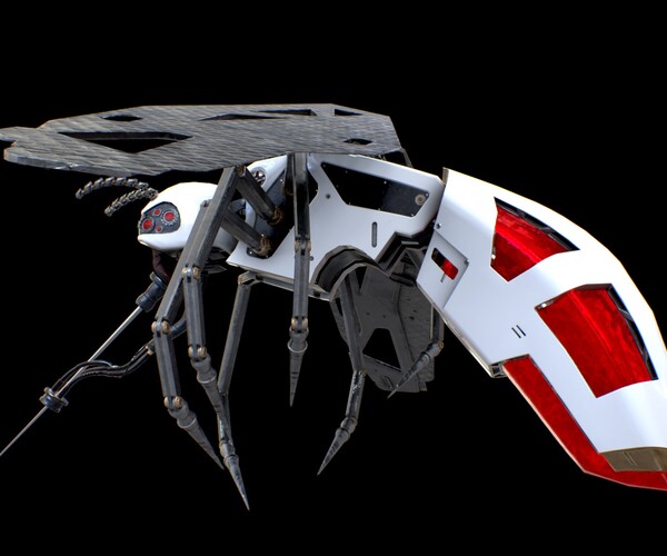 ArtStation - Cyber Mosquito Bug | Game Assets