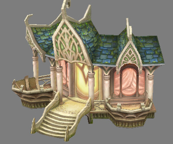 ArtStation - Arena - Boise - Elf Cottage light elves -03 01 | Game Assets