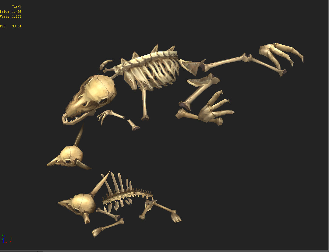 ArtStation - Game Model Arena - bone remains of animals 01 | Game Assets