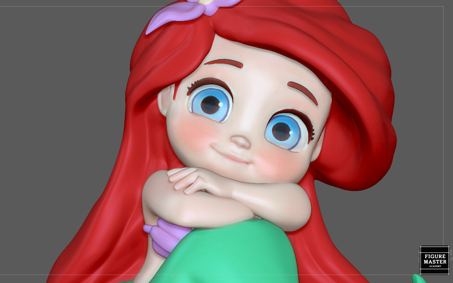 ArtStation - ARIEL BABY LITTLE MERMAID PRINCESS DISNEY CHARACTER CUTE ...