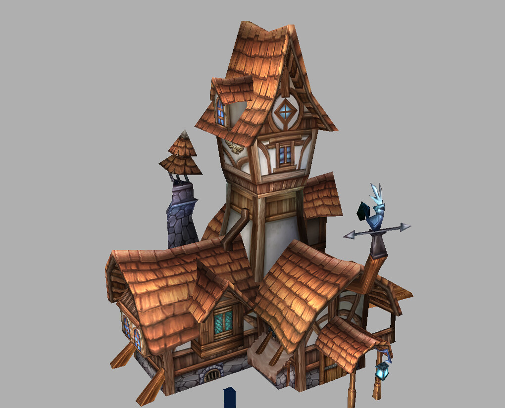 ArtStation - Game Model Arena - Houses 01 | Game Assets