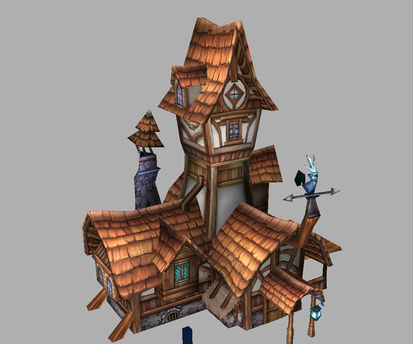 ArtStation - Game Model Arena - Houses 01 | Game Assets