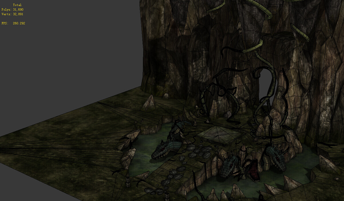 ArtStation - ey scene - Viper the guardian of the tree hole 01 | Game Assets