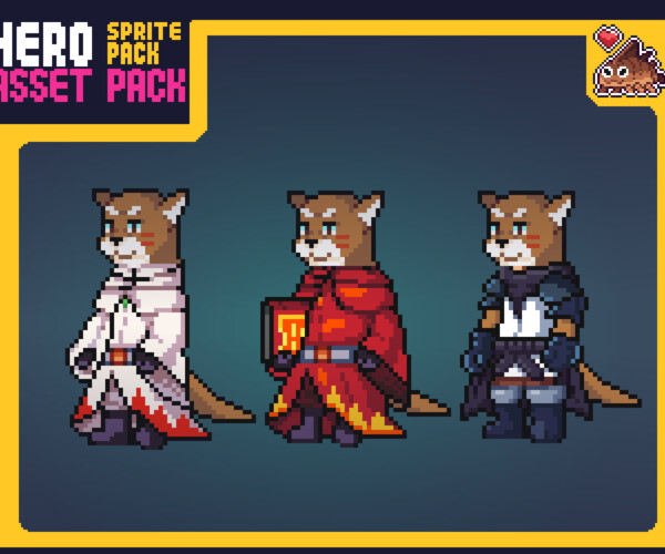 ArtStation - Beowulf's RPG Heroes & Classes Pixel Art Asset Pack | Game ...