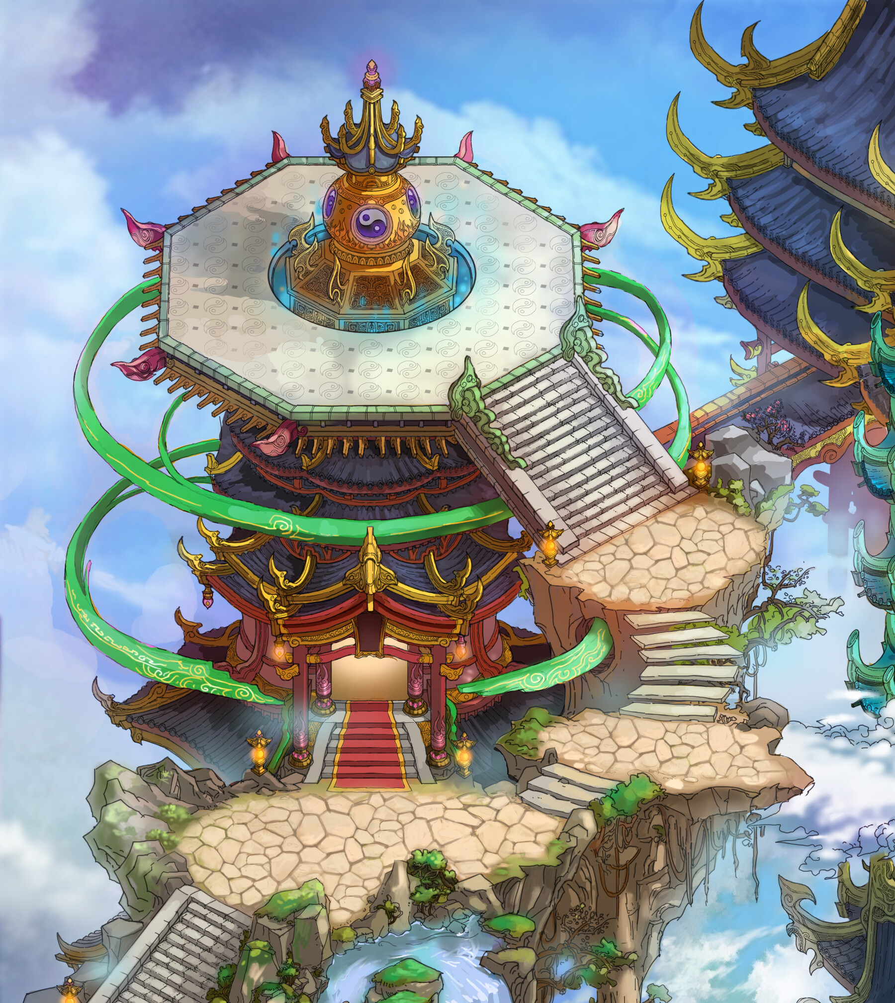 ArtStation - model - Bi La City - Palace sightseeing platform | Game Assets