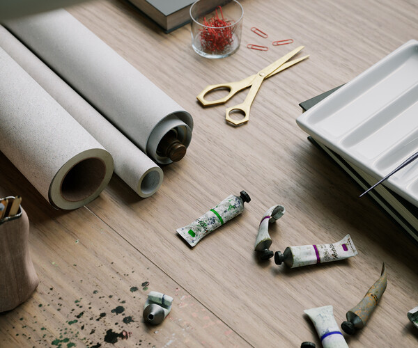 ArtStation - Watercolor room interior scene | Resources