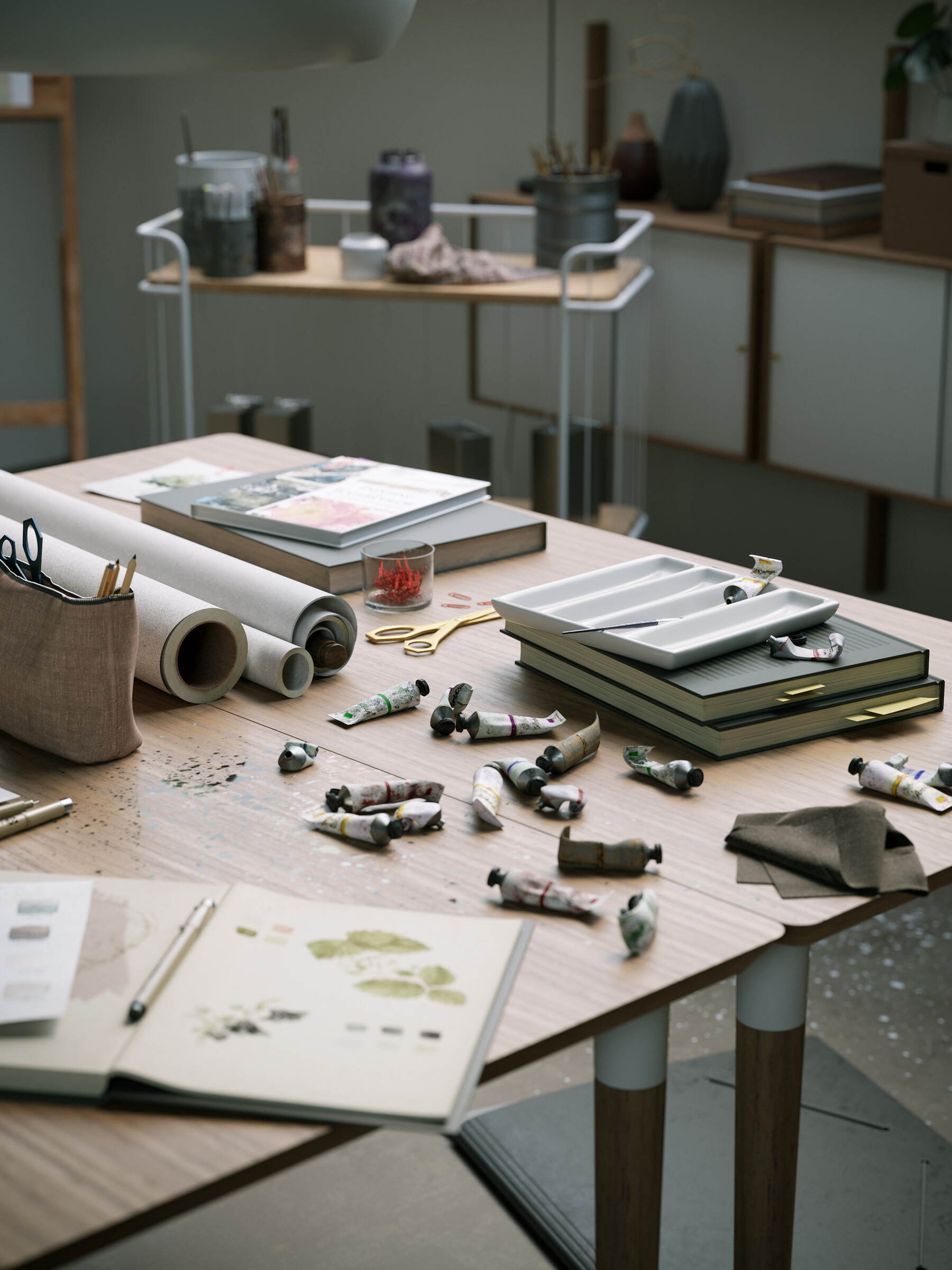 ArtStation - Watercolor room interior scene | Resources