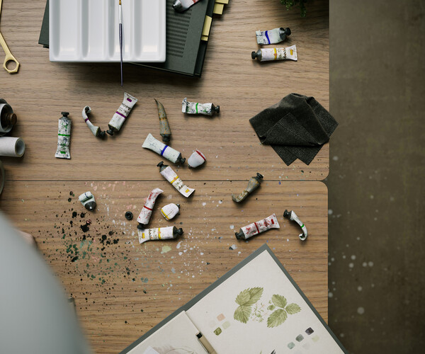 ArtStation - Watercolor room interior scene | Resources