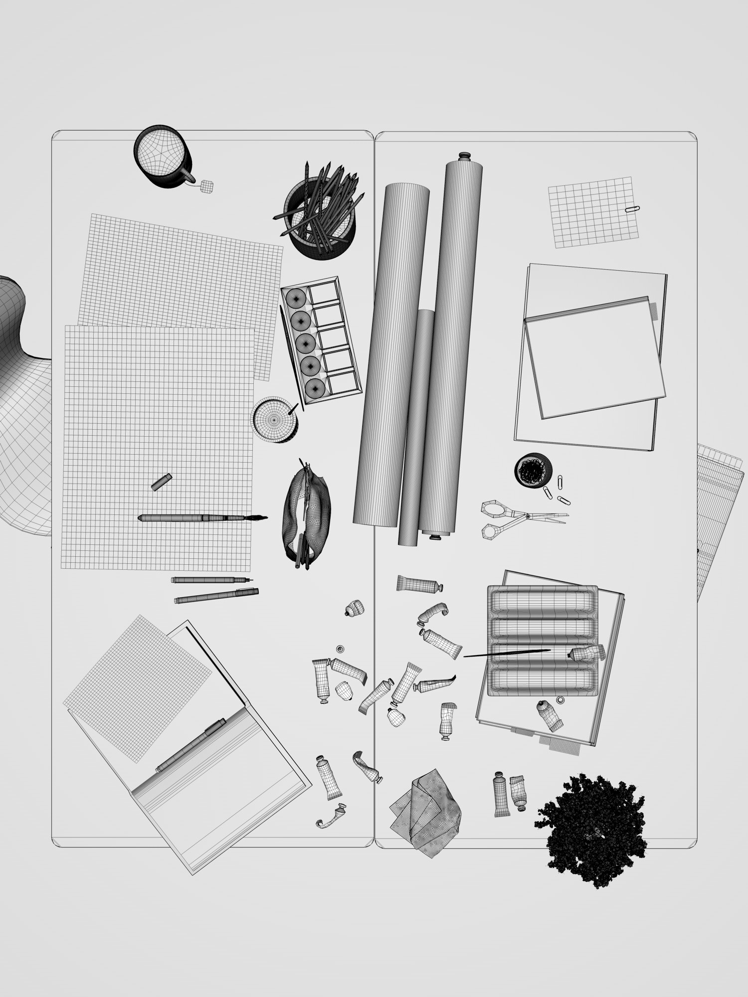 ArtStation - Watercolor room interior scene | Resources