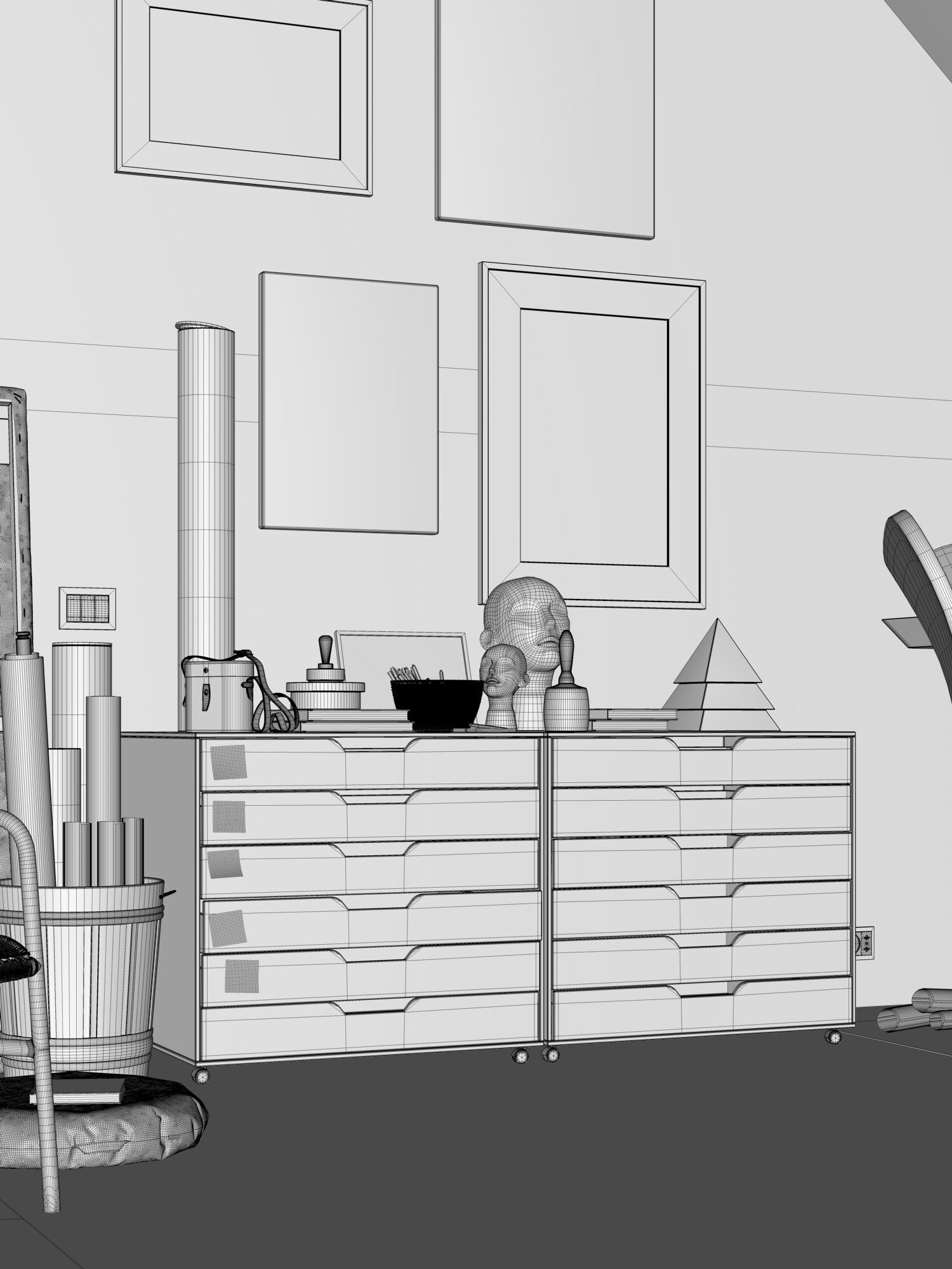 ArtStation - Watercolor room interior scene | Resources