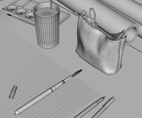 ArtStation - Watercolor room interior scene | Resources