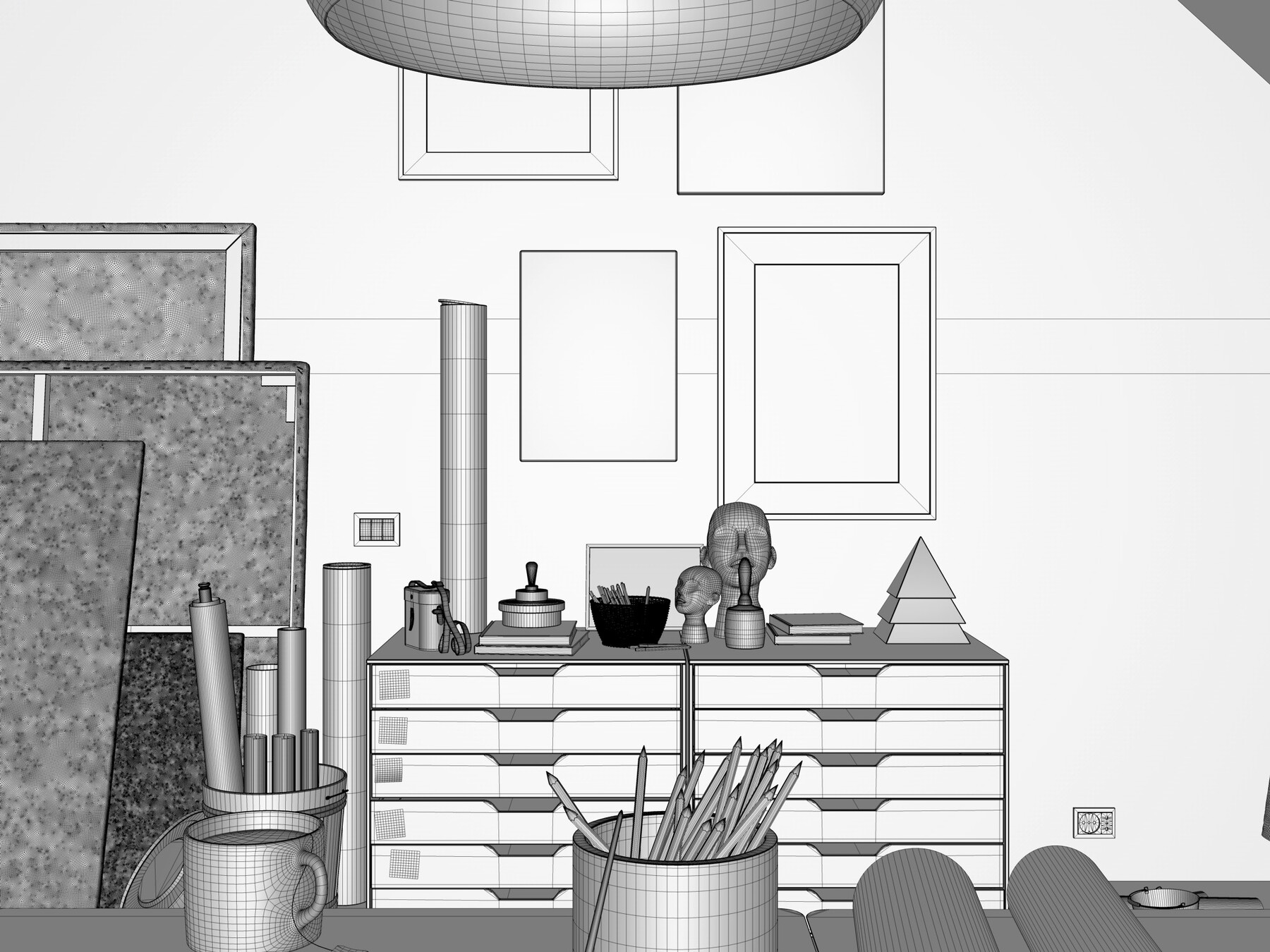 ArtStation - Watercolor room interior scene | Resources