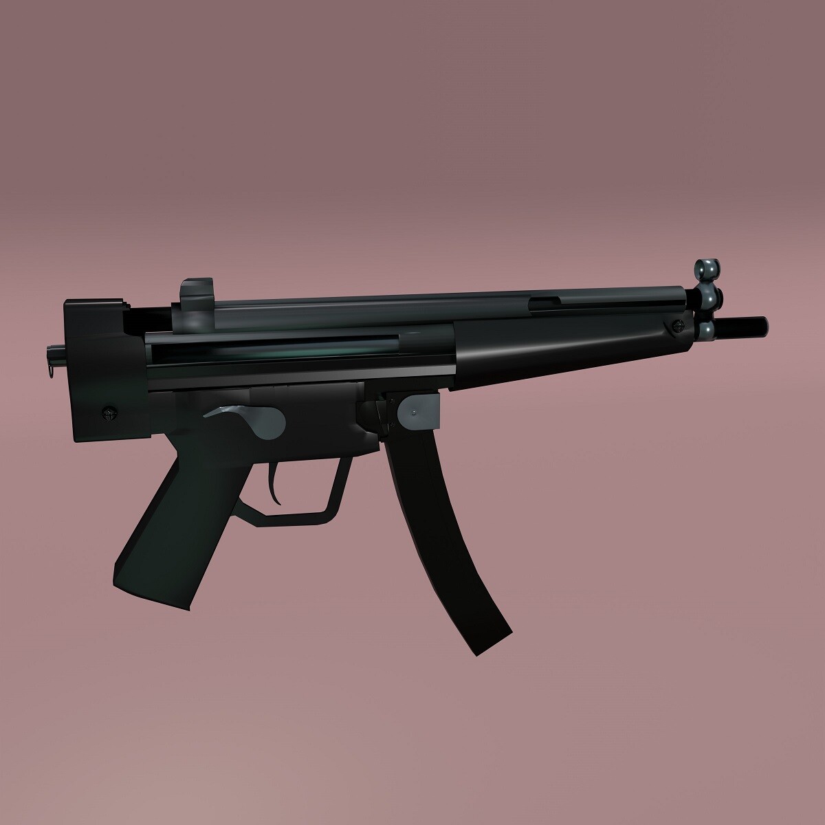 ArtStation - GUN HKSP5 - Model and Textures - Low-poly 3D model | Game ...