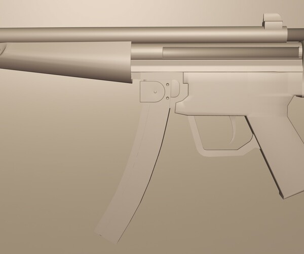 ArtStation - GUN HKSP5 - Model and Textures - Low-poly 3D model | Game ...