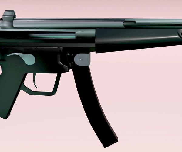 ArtStation - GUN HKSP5 - Model and Textures - Low-poly 3D model | Game ...