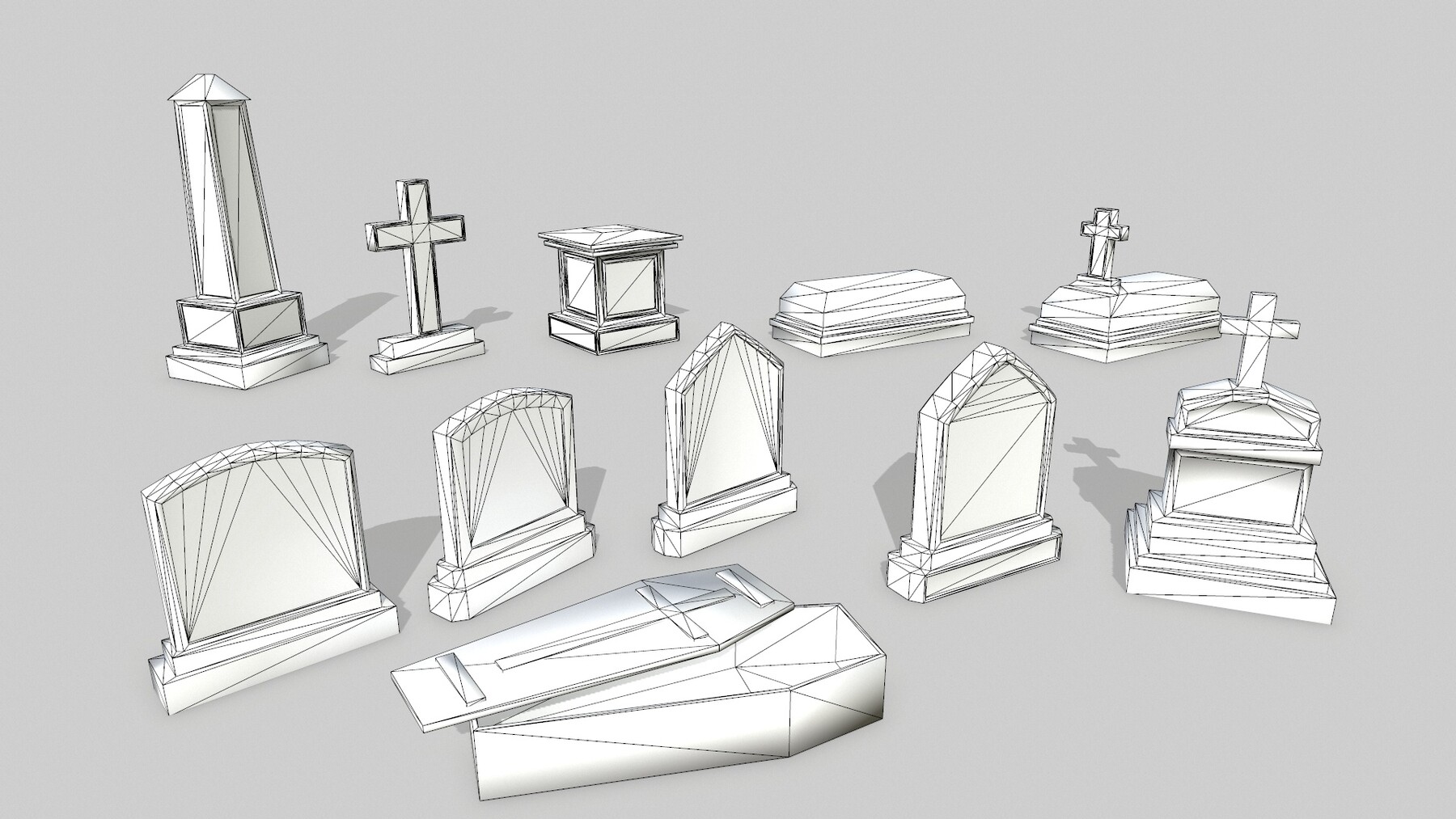 ArtStation - Tombstone Set | Game Assets
