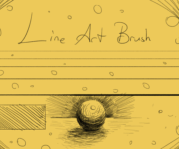ArtStation - Line art brush | Brushes