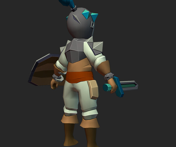 ArtStation - Low poly Knight | Game Assets